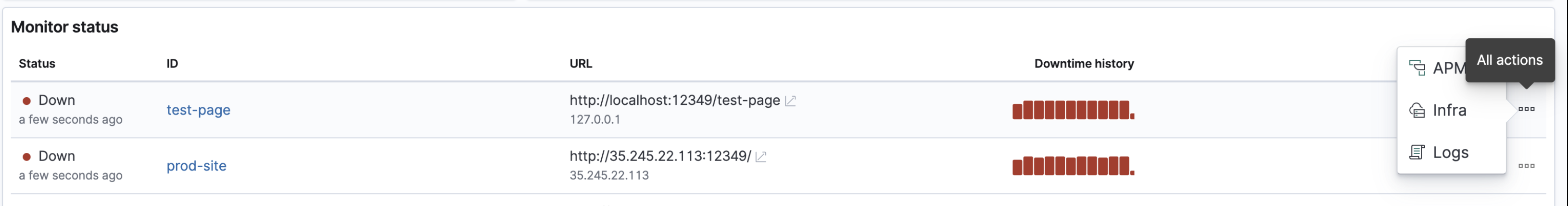 [Infra+Logs UI + APM] Integration between Uptime to Logs, Infra UI and APM · Issue #35133 ...