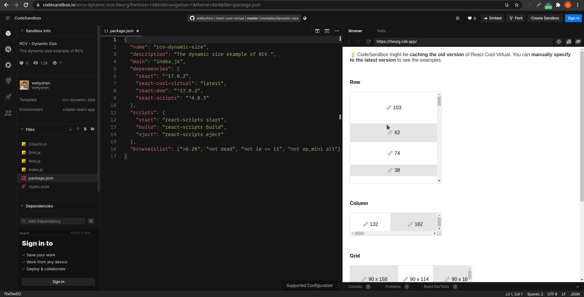 App crashes when scrolling with drag bar · Issue #224 · wellyshen/react-cool-virtual · GitHub