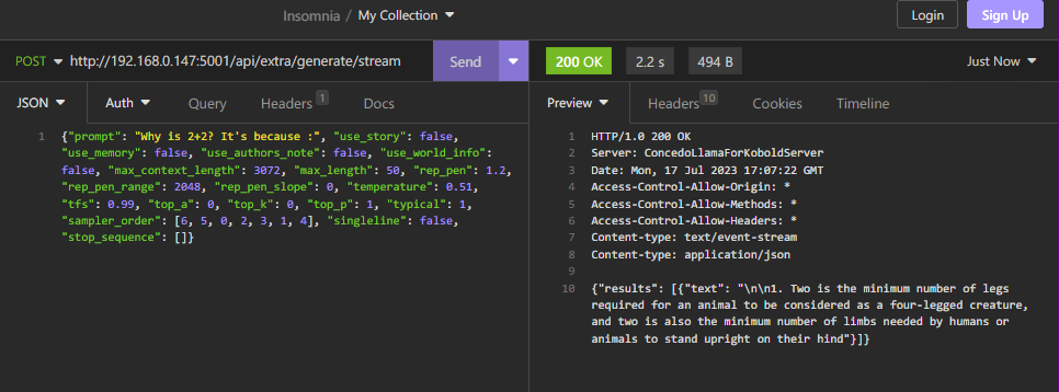 [BUG] Stream API dumps HTTP Header into body after closely consecutive requests · Issue #321 ...