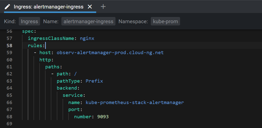 unable to reach alertmanager through ingress for kube-prometheus-stack · Issue #2758 ...