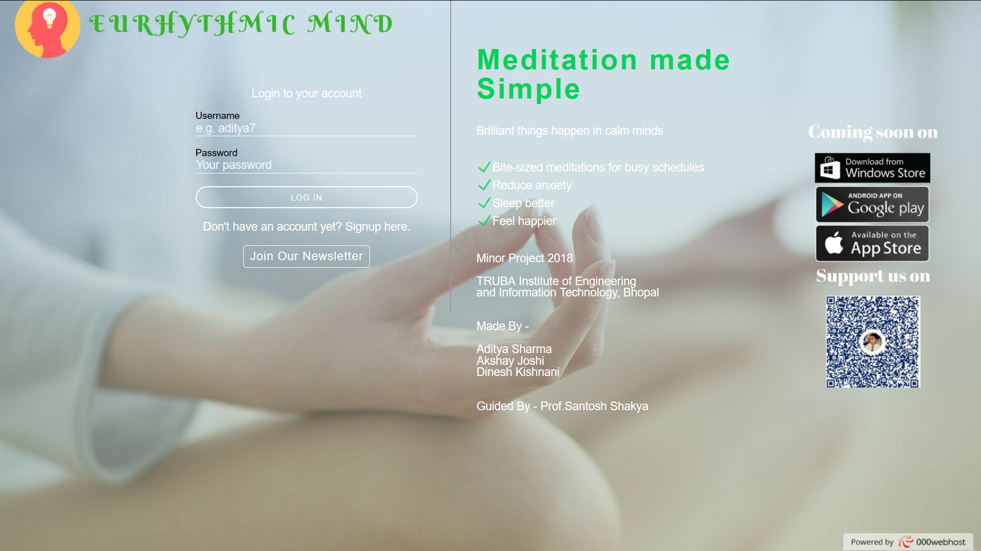 GitHub - aditya6661/A-Meditation-Website: HTML,CSS,JS,PHP,MySQL - A Meditation Website