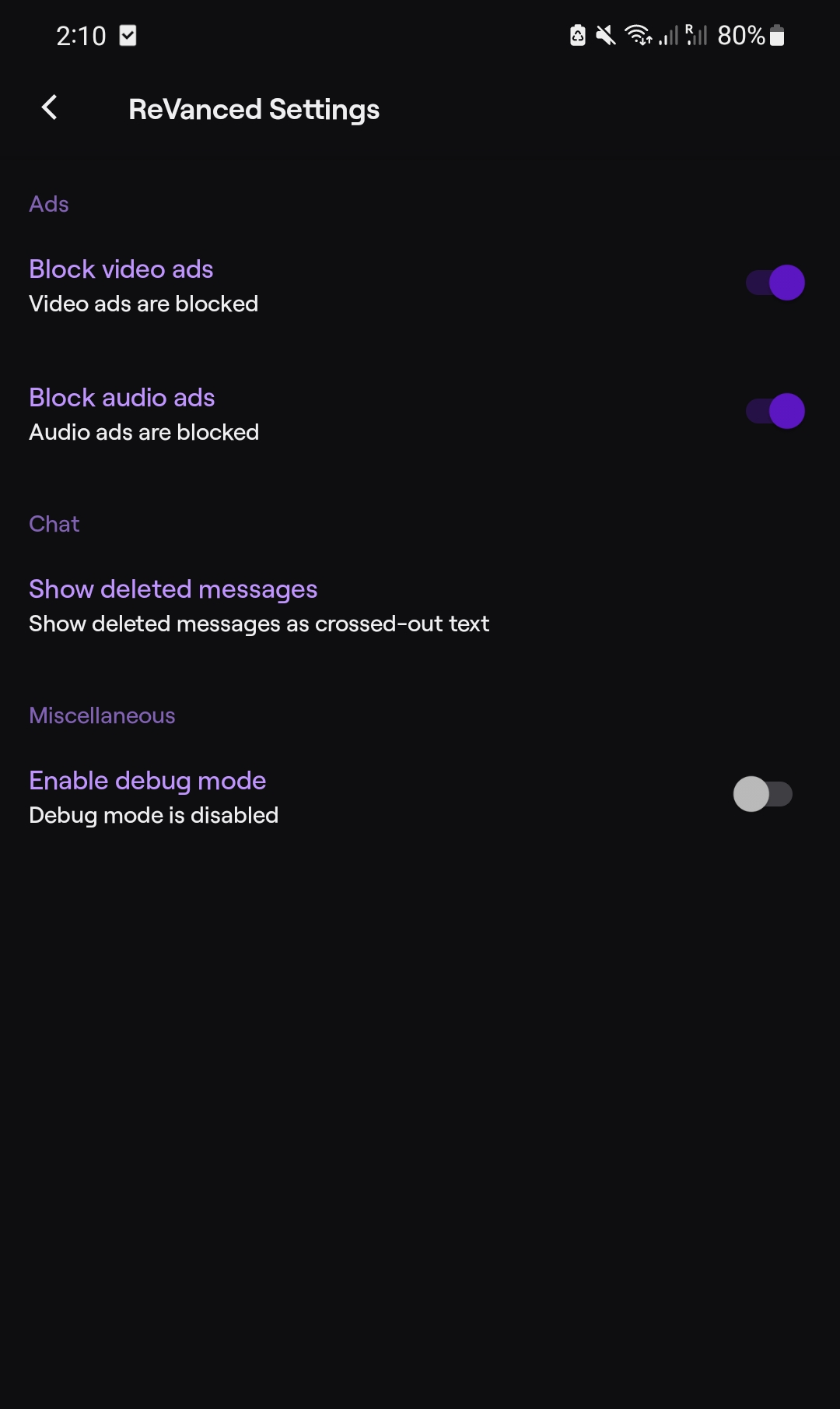 feat(twitch/settings): Add settings menu patch by ThePBone · Pull Request #1075 · revanced ...