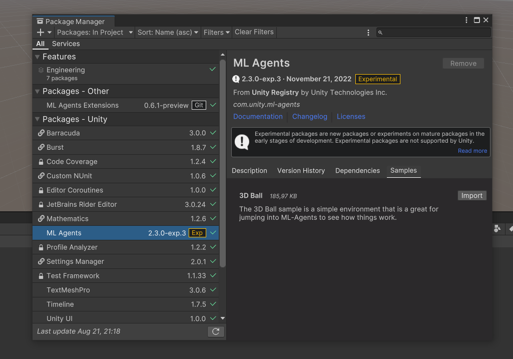 No Samples Other Than The 3dball · Issue 5968 · Unity Technologiesml Agents · Github