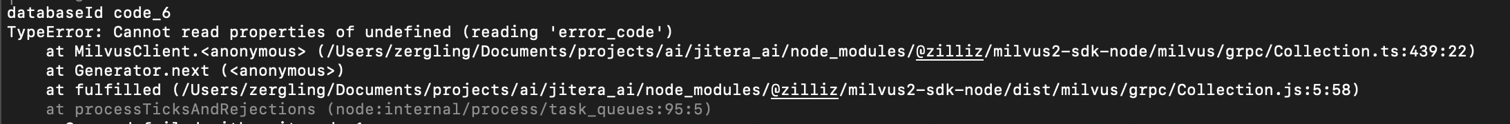 Error when query with Mivus · Issue #2431 · langchain-ai/langchainjs · GitHub