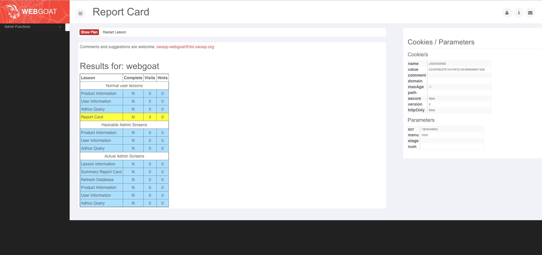 Missing lessons · Issue #462 · WebGoat/WebGoat · GitHub