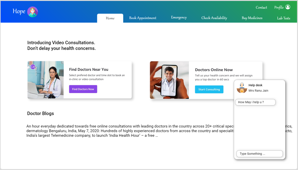 GitHub - AmitSanu9801/Hope-Hospital-Management-System: Envision a system which ensures flawless ...