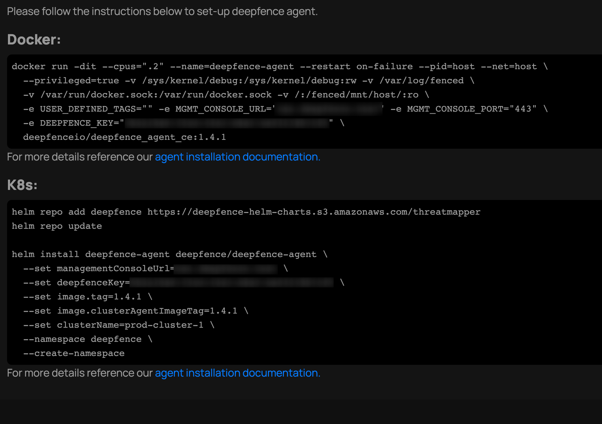 Customize agent installation instruction · Issue #609 · deepfence/ThreatMapper · GitHub