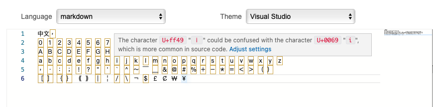 [Bug] Unable to disable highlighting of ambiguous characters · Issue #2955 · microsoft/monaco ...