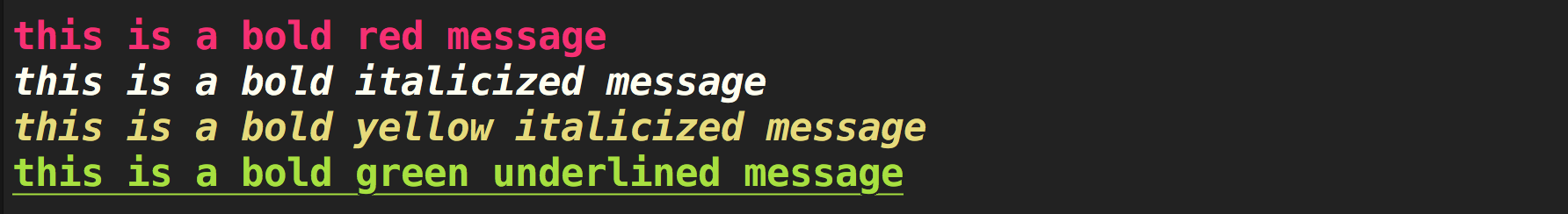 Ansi colors Npm