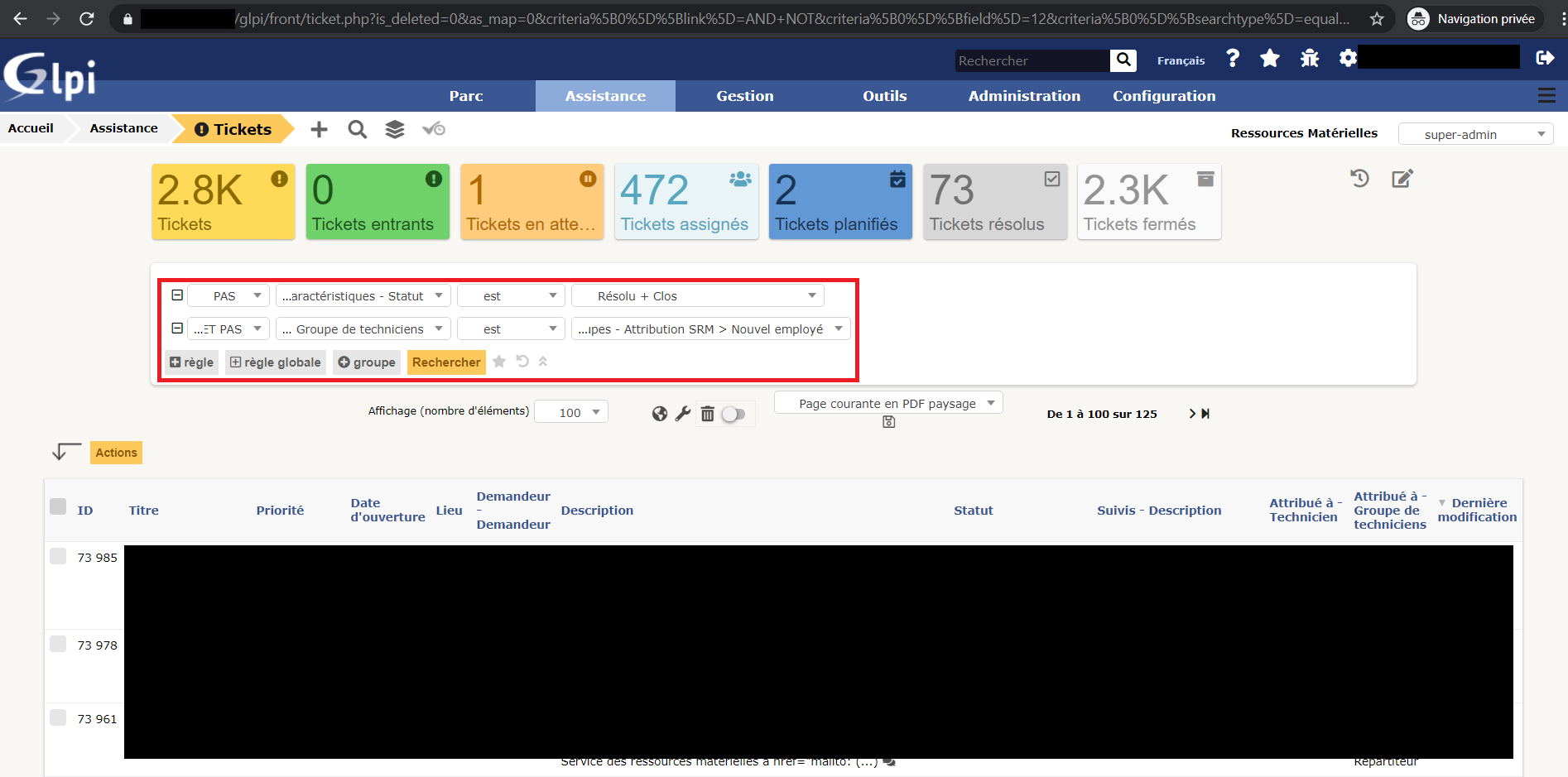AND NOT condition fails to evaluate correctly · Issue #8671 · glpi-project/glpi · GitHub
