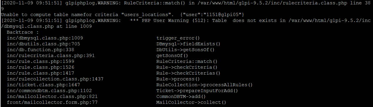 Error (256) : Missing table name in ... · Issue #8235 · glpi-project/glpi · GitHub
