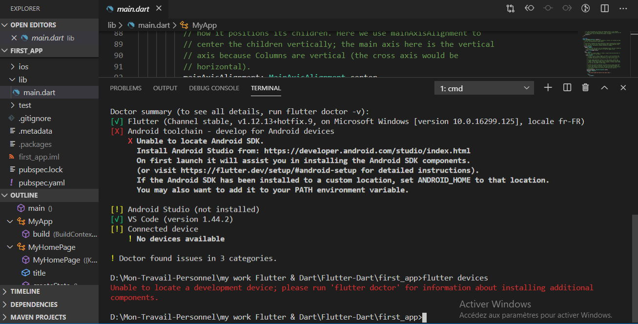 Coding With VS Code And But I Can t Emulate The Flutter App In Real 