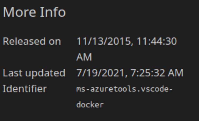 Extension Details Tab The Dates And Time Should Be On One Line · Issue 129618 · Microsoft