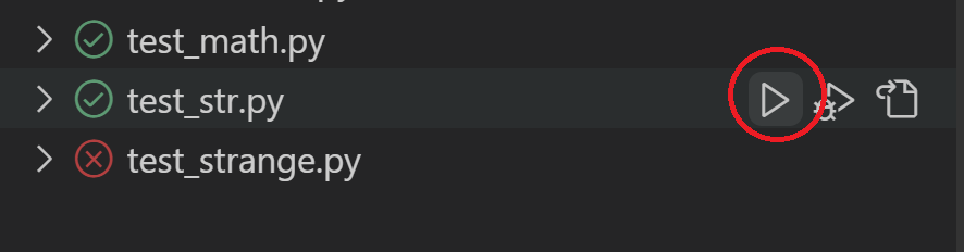 Python testing UI does not allow you run all the tests in the file ...