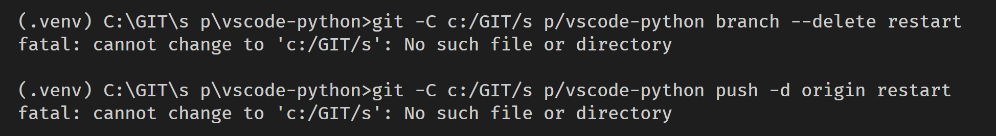 Delete Branch Doesnt Work If Repository Path Contains Spaces · Issue 2277 · Gitkrakenvscode