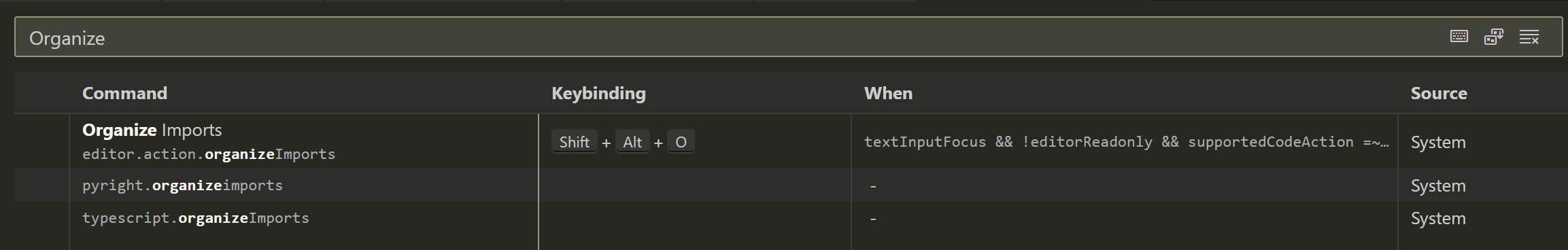 When I Execute A Shortcut Command Two Sortimports Appear How To Set Them To The Default One