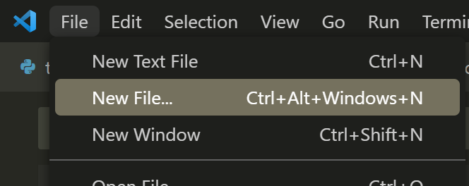 New File: `alt+crtl+N` does not show that it requires `super` · Issue ...