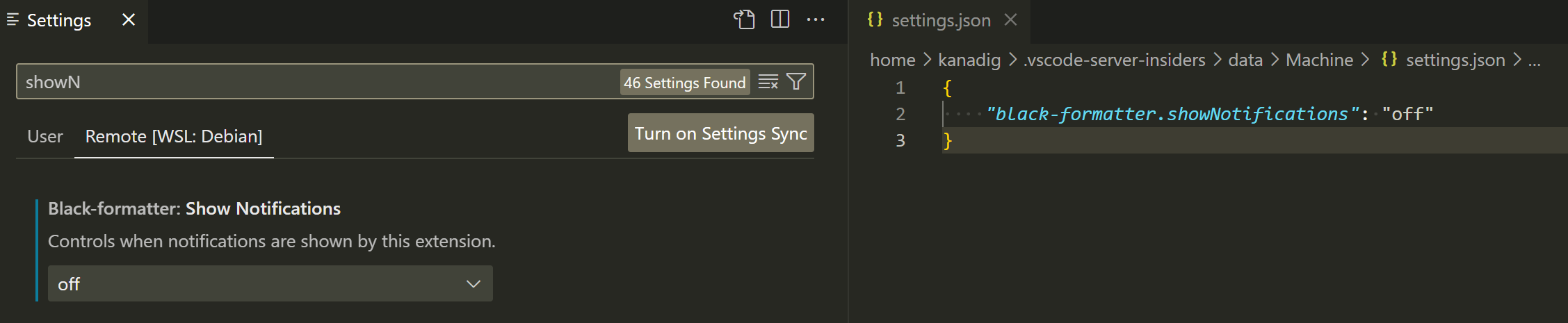 "black-formatter.showNotifications" is unavailable · Issue #292 ...