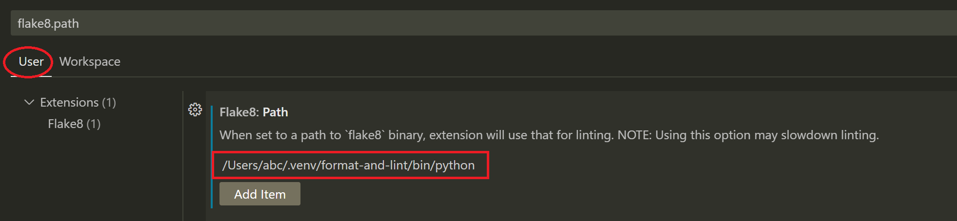 flake8.path not ignored on remote machines · Issue #210 · microsoft/vscode-flake8 · GitHub