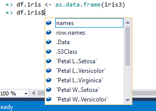 Intellisense not shown for back-tick variables · Issue #3899 · microsoft/RTVS · GitHub