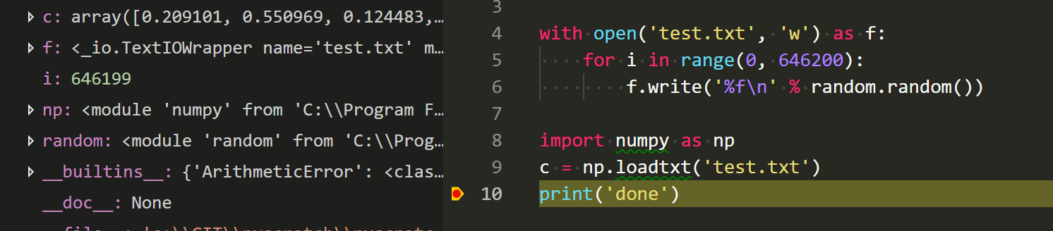 ValueError when debugging numpy app · Issue #465 · microsoft/ptvsd · GitHub