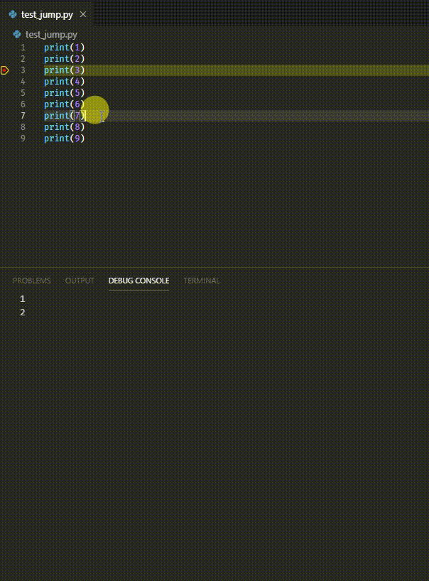 Support "Jump to Cursor" · Issue #1564 · microsoft/ptvsd · GitHub