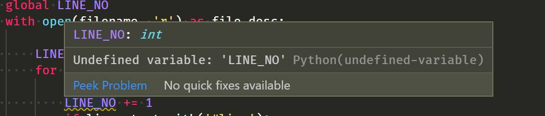 `global Lineno` Undefined · Issue 1946 · Microsoftpython Language