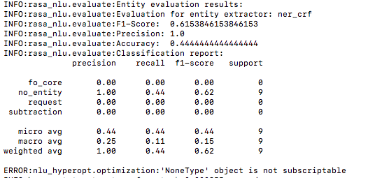 entity evaluation gives error 'NoneType' object is not subscriptable · Issue #6 · RasaHQ/nlu ...