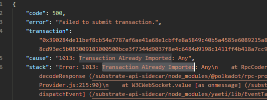 Unable to submit transaction · Issue #312 · paritytech/substrate-api-sidecar · GitHub