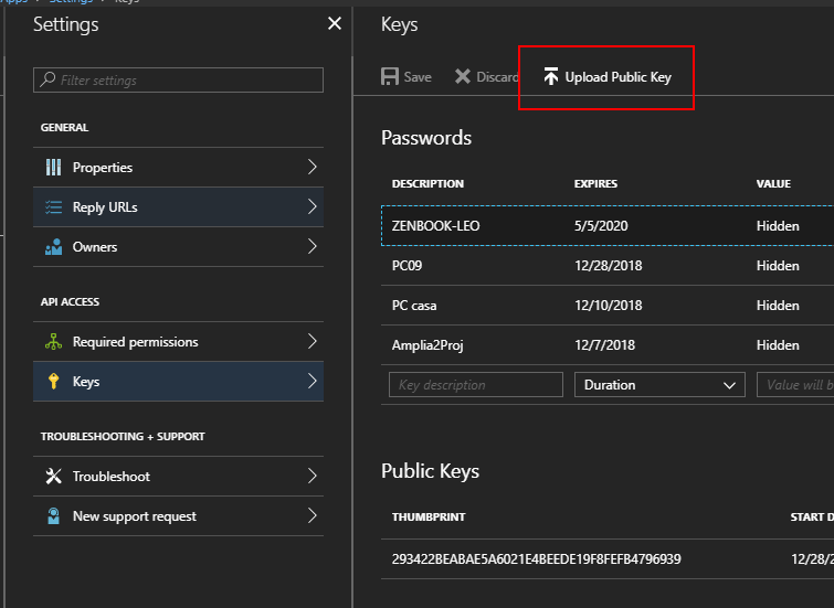 Azure portal _does_ support associating a certificate to an application · Issue #9000 ...
