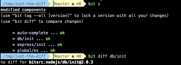status showing component as modified but no diff in bit diff · Issue #1584 · teambit/bit · GitHub