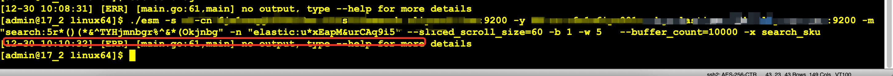 elasticsearch password contains special character. e.g: (,),*,& · Issue #46 · medcl/esm · GitHub