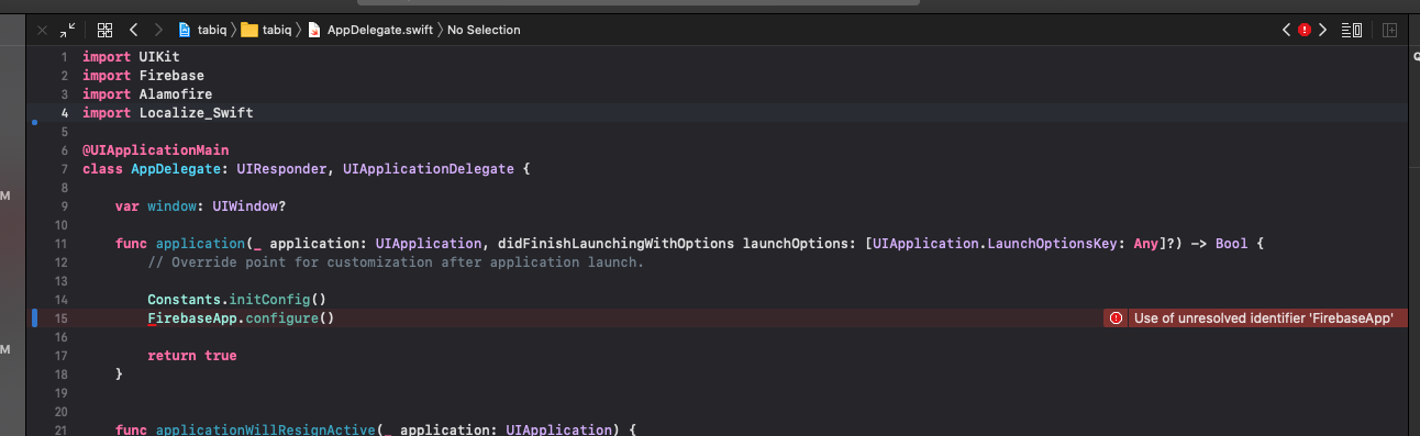 Use of unresolved identifier 'FirebaseApp' · Issue #6056 · firebase/firebase-ios-sdk · GitHub