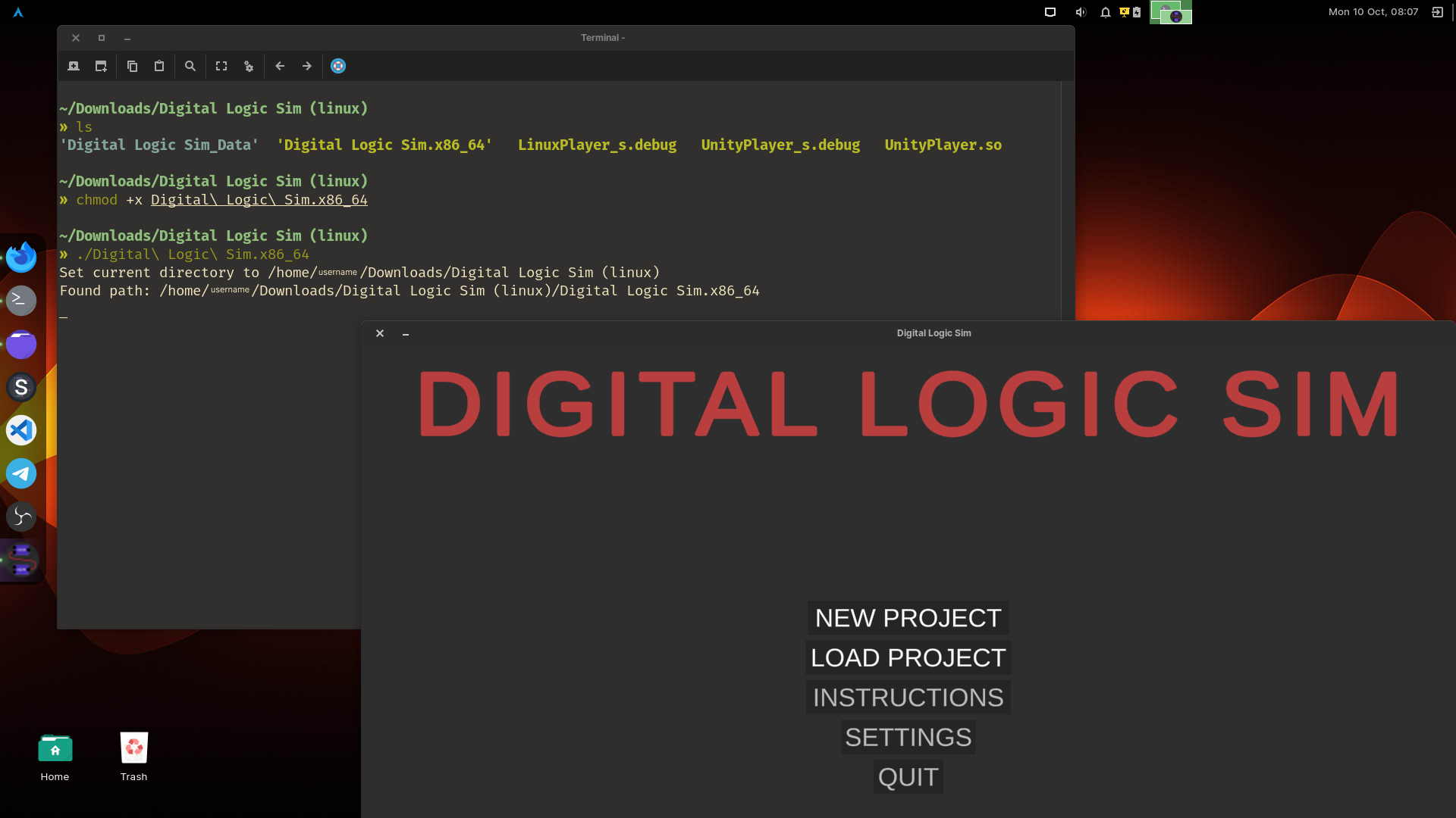 trouble with running linux · Issue #109 · SebLague/Digital-Logic-Sim · GitHub