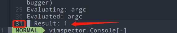 Use [vimspectoreval] To Check Variable But The Debug Output Buffer Does Not Automatically Scroll