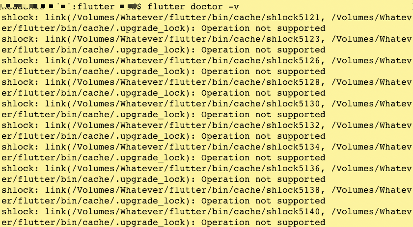 "Operation not supported" when run "flutter doctor" after installed it on Mac · Issue #40818 ...