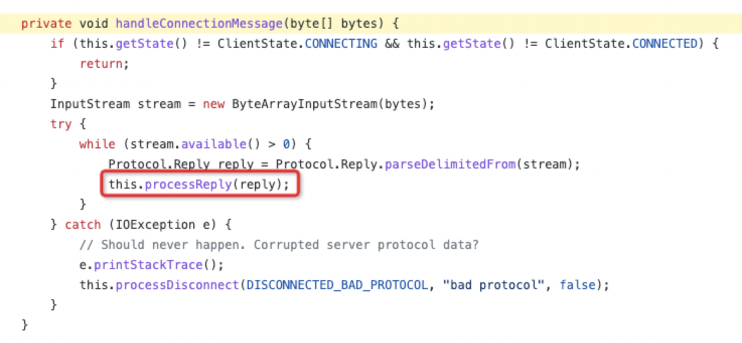 Bad protocol happens when receiving messages and never reconnect to the server · Issue #49 ...