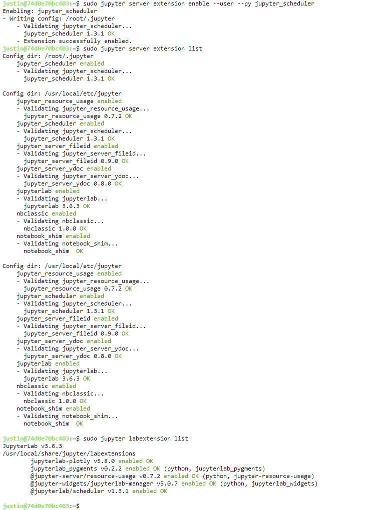 Jupyter Scheduler Server Extension Not Found · Issue 370 · Jupyter Server Jupyter Scheduler