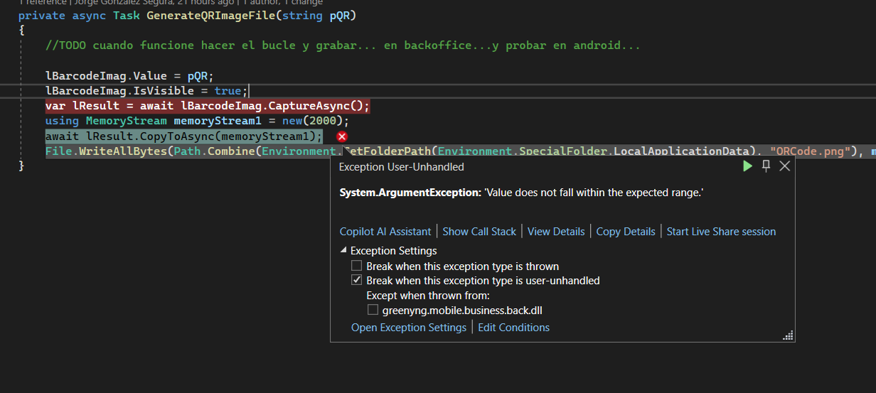 Copytoasync Value Does Not Fall Within The Expected Range · Issue 15396 · Dotnetmaui · Github 