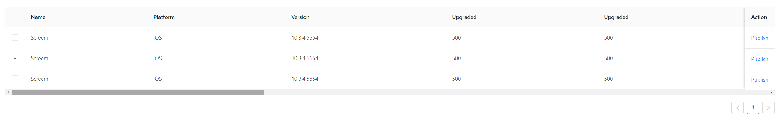 Table component - child table and fixed the parent table right column ...