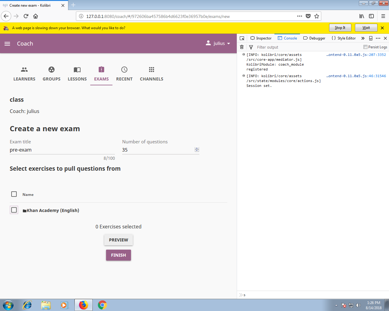 Exam page has lag when I creating an exam · Issue #4159 ...