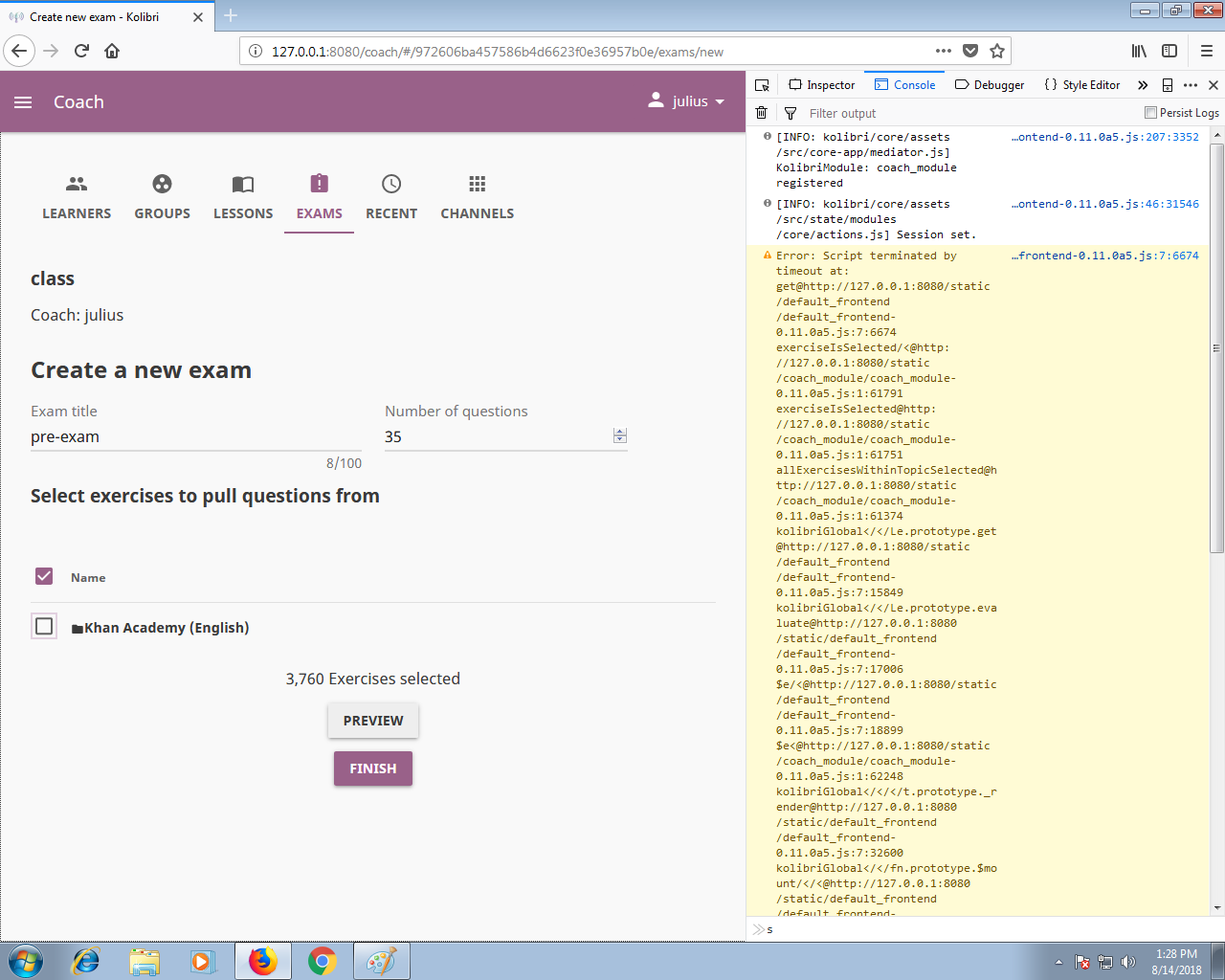 Exam page has lag when I creating an exam · Issue #4159 ...