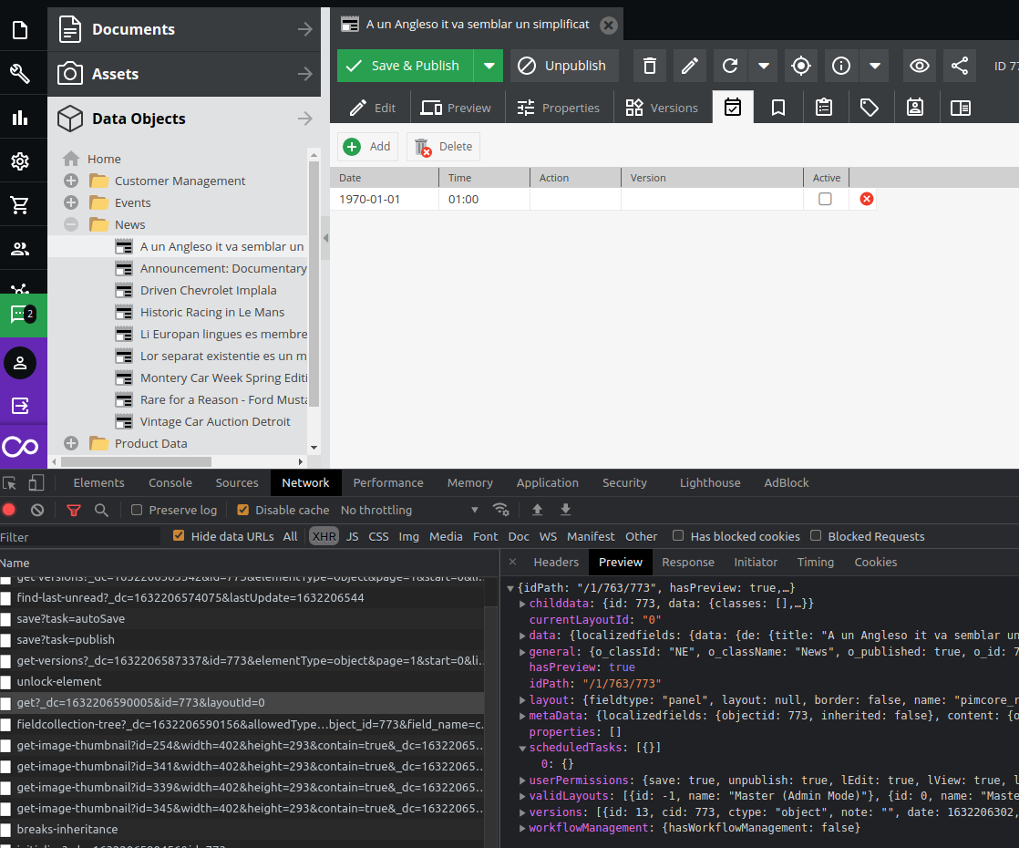 [Bug]: Object Scheduled Tasks · Issue #10365 · pimcore/pimcore · GitHub