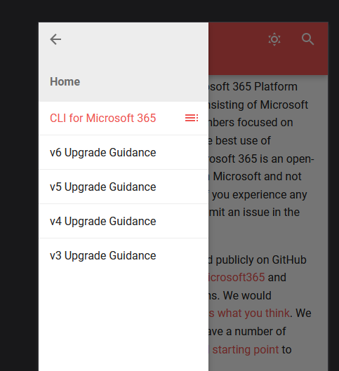 Docusaurs: Update the footer UI & mobile menus · Issue #4611 · pnp/cli-microsoft365 · GitHub