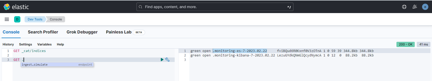 Autocomplete does not suggest index/alias names in dev tools on Windows · Issue #151032 ...