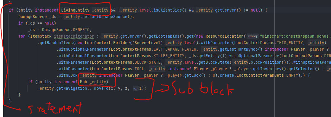Entity blocks can not be used inside For each item loot table (entity) · Issue #3613 · MCreator ...