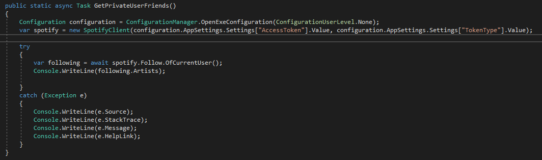 Follow.OfCurrentUser breaks with No type given exception · Issue #461 · JohnnyCrazy/SpotifyAPI ...