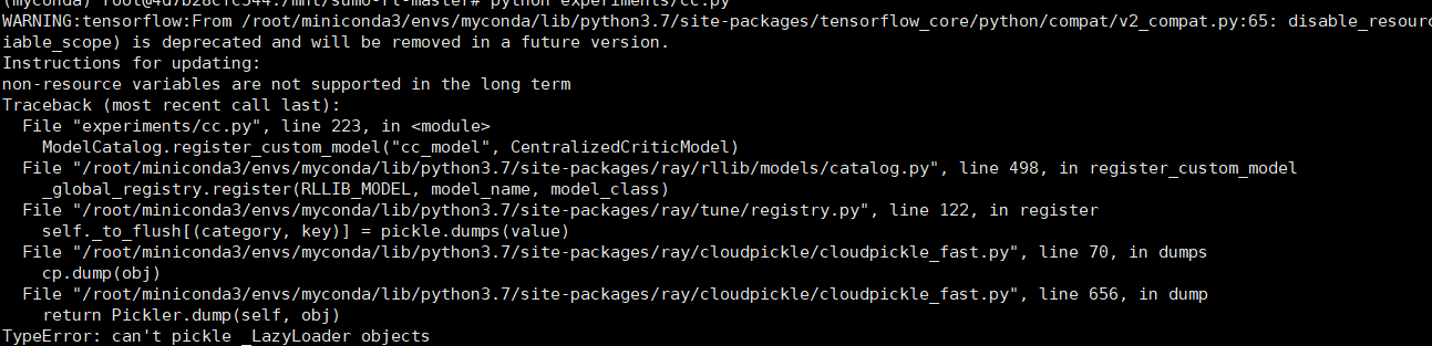[rllib] " can't pickle _LazyLoader objects" · Issue #13051 · ray-project/ray · GitHub