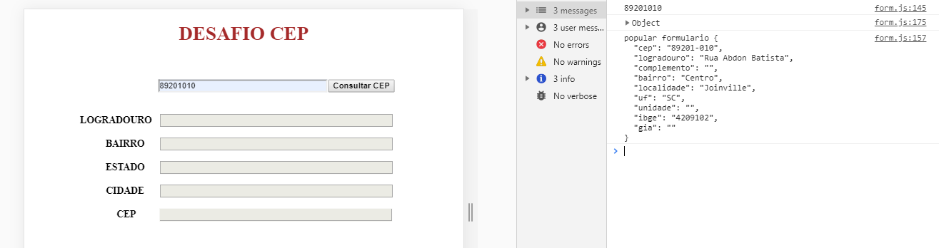 desafio 28 - Consigo popular os dados em um mais não consigo popular em ...