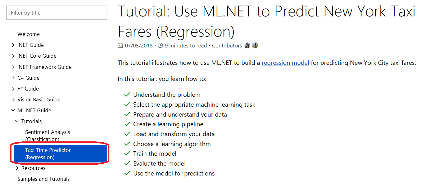 New York taxi fare prediction demo has wrong title for the link on the left panel. · Issue #5265 ...